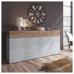 Sideboard Home Affaire "Rimini", braun (atelier hell, kastanie breslau), B:179,8cm H:85,7cm T:40cm, Holzwerkstoff, Sideboards, Sideboard, Breite 180 cm