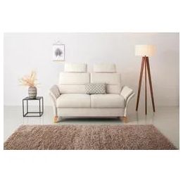 2-Sitzer Home Affaire "Westerland", beige (creme), B:166cm H:90cm T:89cm, 100% Polyester, Sofas, Federkern-Polsterung. wahlweise mit Armlehnfunktion