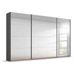 Schwebet&uuml;renschrank Rauch "Kleiderschrank Schrank Garderobe W&auml;scheschrank Ankleide ORACLE", grau (graumetallic), B:315cm H:229cm T:62cm, Holzwerkstoff, Schr&auml;nke, Schwebet&uuml;renschrank, inkl. Schubladen-Einsatz und extra Einlegeb&ouml;den MADE IN GERMANY
