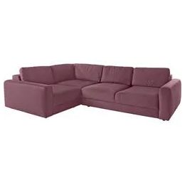 Ecksofa Home Affaire "Bloomfield, Breite 304cm, Mega Polsterecke mit viel Platz, L-Form", rosa (altrosa), B:224cm H:84cm T:304cm, 100% Polyester, Sofas, Ecksofa, extra tiefe Sitzfl&auml;che, wahlweise mit Sitztiefenverstellung