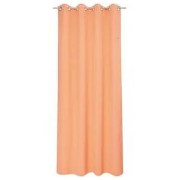 Vorhang Tom Tailor HOME "Dove Signature", rot (coral), B:140cm H:250cm, Polyester, Gardinen, blickdicht