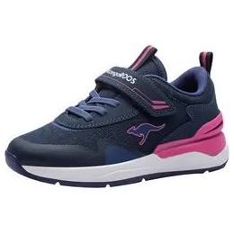 Sneaker Kangaroos "KD-Gym EV", M&auml;dchen, Gr. 39, blau (navy, pink), Textil, Schuhe Sneaker, mit Klettverschluss