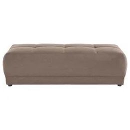 DOMO. collection Hocker DOMO COLLECTION "Ava", beige, B:150cm H:44cm T:67cm, Struktur (100% Polyester);Microfaser PRIMABELLE (100% Polyester);Kunstleder SOFTLUX;Struktur fein (100% Polyester), Hocker, Polsterhocker