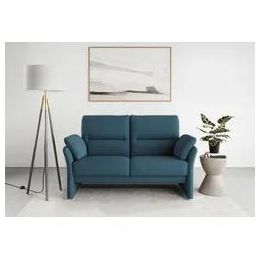 2-Sitzer DOMO collection "Pina, schmale Armlehnen, mit Federkern, kompakt & elegant", blau (petrol), B:159cm H:95cm T:88cm, 95% Polyester, 5% Polyamid, Sofas, Hoher Sitzkomfort, Microfaser hochflorig, petrol, Breite 159 cm
