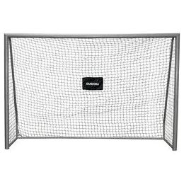 Fu&szlig;balltor SANDORA "Derby", grau (grau, schwarz), Sport-Tore, Kinder, B/H/L: 300cm x 200cm x 120cm, 1 Stk. Polyester Stahl, Polyester, Stahl, Ron-Robert Zieler Edition, 300x200x120cm, grau/schwarz, B:300cm H:200cm L:120cm