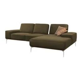 Ecksofa W.Schillig "run, Designsofa mit tollem Sitzkomfort, L-Form", gr&uuml;n (camouflage w82), B:279cm H:88cm T:178cm, Longlife Xtra-Leder Z73: Naturwalkleder der Luxusklasse aus den erlesensten Rohh&auml;uten. Hautst&auml;rke 1, 1 &ndash; 1, 3 mm;ROHLEDER Jacquard-Flachgewebe Q2 W60 (63% Polyester, 37% Polyacryl);ROHLEDER Chenille-Flachgewebe Q2 W77 (68% Polyacryl, 32% Polyester);Stoff S37 (100% Polyester), Sofas, 