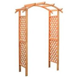 Rosenbogen Promadino "Pergola Diana", braun (honigbraun), B:132cm H:206cm T:70cm, Holzwerkstoff, Rankhilfen, BxTxH: 132x70x206 cm