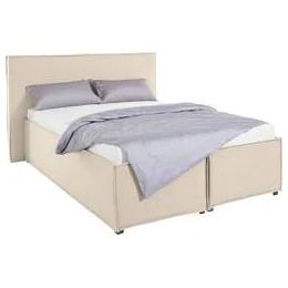 Polsterbett "Isaline", beige, B:173cm L:213cm, 100% Polyester, LeGer Home by Lena Gercke, Betten, Polsterbett ohne Bettkasten Polsterbett, wahlweise ohne Matratze oder mit 3 Matratzenarten, Kopfteilh&ouml;he 107 cm