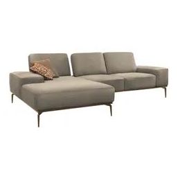 Ecksofa W.Schillig "run, Designsofa mit tollem Sitzkomfort, bequem, L-Form", beige (ecru w82), B:279cm H:88cm T:178cm, Longlife Xtra-Leder Z73: Naturwalkleder der Luxusklasse aus den erlesensten Rohh&auml;uten. Hautst&auml;rke 1, 1 &ndash; 1, 3 mm;ROHLEDER Jacquard-Flachgewebe Q2 W60 (63% Polyester, 37% Polyacryl);ROHLEDER Chenille-Flachgewebe Q2 W77 (68% Polyacryl, 32% Polyester);Stoff S37 (100% Polyester), Sofa