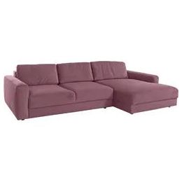 Ecksofa Home Affaire "Bloomfield, elegant, viel Platz, Mega Couch, Breite 303cm, L-Form", rosa (altrosa), B:303cm H:84cm T:176cm, 100% Polyester, Sofas, Ecksofa, extra tiefe Sitzfl&auml;che, wahlweise mit Sitztiefenverstellung