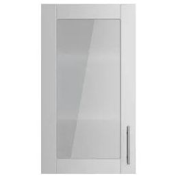 Glash&auml;ngeschrank KOCHSTATION "KS-Ahus", grau (hellgrau matt, wildeiche nachbildung), B:50cm H:89,6cm T:34,9cm, Schr&auml;nke, Glash&auml;ngeschrank, Breite 50 cm