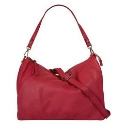 Umh&auml;ngetasche Samantha Look, Damen, Gr. B/H/T: 32cm x 25cm x 14cm onesize, rot, Leder, leicht gl&auml;nzend, unifarben, Taschen Umh&auml;ngetasche, echt Leder, Made in Italy