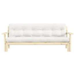 Schlafsofa KARUP DESIGN "Unwind", beige (natural), B:190cm H:14cm T:92cm, Sofas, Schlafsofa, Mit Holzstruktur, inkl. Futonmatratze, Liegefl&auml;che 130x190 cm