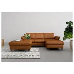 Sit & More Stauraumhocker SIT & MORE "Maggiore", braun (cognac), B:102cm H:48cm T:67cm, 100% Polyester, Hocker, mit Stauraum und modernen Metallbeinen