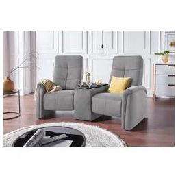 2-Sitzer exxpo - SOFA FASHION "Tivoli, Kinosofa mit Relaxfunktion, mit Ablagetisch und Stauraum", silber, B:207cm H:109cm T:152cm, Sofas, bequem und komfortabel