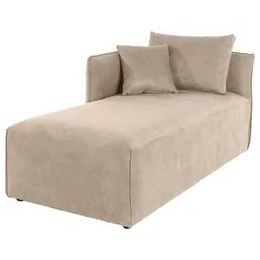 Ottomane OTTO HOME "N&ouml;re", beige, B:90cm H:74cm T:172cm, Samtoptik (100% Polyester);Struktur (100% Polypropylen);Webstoff (100% Polyester);Struktur fein (100% Polyester);Luxus-Microfaser Lederoptik (100% Polyester);Baumwoll-/Leinenmix (60% Baumwolle/40% Leinen), Sofas, Ottomane, Modul - zum Zusammenstellen; in vielen Bezugsqualit&auml;ten und Farben