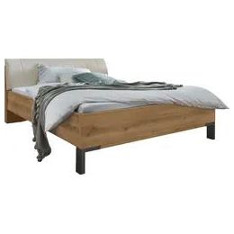 Futonbett Wiemann "Monaco, Bettgestell, Bettrahmen, komfortables Polsterkopfteil", braun (bianco, eiche, champagner), B:189cm L:218cm, Betten, Futonbett, Polsterkopfteil aus Kunstleder, verschiedene Gr&ouml;&szlig;en, in Komforth&ouml;he