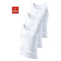 H.I.S. Tanktop H.I.S "Feinripp", Herren, Gr. 3 (XS), wei&szlig;, Feinripp, Obermaterial: 100% Baumwolle, unifarben, Basic, figurbetont, tiefer Rundhals, eingefasste Kante, Tops Tanktop, aus weicher Baumwollqualit&auml;t
