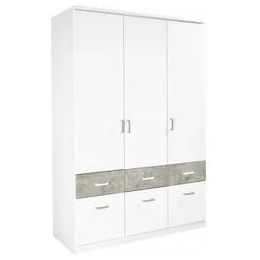 Kleiderschrank Rauch "Kleiderschrank Schrank Garderobe deckenhoher Schrank BREMEN", wei&szlig; (wei&szlig;, beton), B:136cm H:199cm T:58cm, Holzwerkstoff, Schr&auml;nke, Kleiderschrank, in vielen Farben und Ausf&uuml;hrungen MADE IN GERMANY