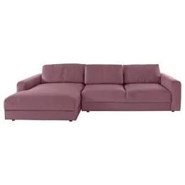 Ecksofa Home Affaire "Bloomfield, elegant, viel Platz, Mega Couch, Breite 303cm, L-Form", rosa (altrosa), B:303cm H:84cm T:176cm, 100% Polyester, Sofas, Ecksofa, extra tiefe Sitzfl&auml;che, wahlweise mit Sitztiefenverstellung