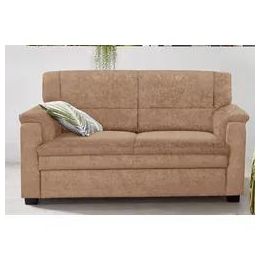 Sit & More 2-Sitzer SIT & MORE "Pisa", braun, B:133cm H:89cm T:90cm, Luxus-Microfaser (90% Polyester, 10% Polyamid);Struktur (100% Polyester);Luxus-Microfaser ALTARA NUBUCK (100% Polyester), Sofas, mit Federkern