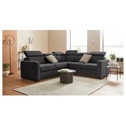 Sit & More Ecksofa SIT & MORE "Bologna L-Form", braun (espresso), B:247cm H:84cm T:227cm, Sofas, Ecksofa, Kopfteilverstellung, wahlweise mit Bettfunktion und Schubkasten