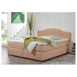 Boxspringbett Maintal, braun (cappuccino), Liegefl&auml;che B/L: 180cm x 200cm, H2 + H2, 7-Zonen-Kaltschaummatratze, Seitliche Einfassung Unterbox und Obermatratze: Mikrovelours (100% Polyester);Spiegelfl&auml;che der Unterbox und Obermatratze: 100% Polyester, Komplettbetten, Boxspringbett, in diversen Ausf&uuml;hrungen