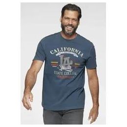 T-Shirt Arizona, Herren, Gr. XXL (60/62), blau (blau, washed), Single Jersey, Obermaterial: 100% Baumwolle, bedruckt, normal, Rundhals, Shirts T-Shirt, Kurzarm, l&auml;ssige Passform, Used-Look, Rundhalsausschnitt, Topseller