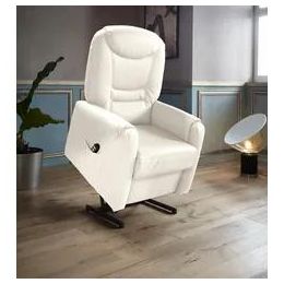Sit & More TV-Sessel SIT & MORE "Morten", beige (creme), B:76cm H:115cm T:78cm, NaturLEDER (echtes Rindsleder);Luxus-Microfaser (100% Polyester);Luxus-Kunstleder, Sessel, Fernsehsessel, in Gr&ouml;&szlig;e L, wahlweise mit Motor und Aufstehhilfe