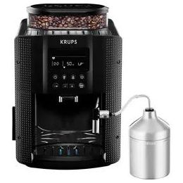 Krups Kaffeevollautomat "EA8160 Essential Espresso", schwarz, B:24,5cm H:36,5cm T:33cm, Kaffeevollautomaten, Wassertankkapazit&auml;t: 1,7 Liter, inkl. Auto Cappuccino XS6000 Set, Kaffeevollautomat