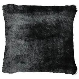 G&ouml;zze Fellkissen G&Ouml;ZZE "Nerz", schwarz (schwarz, felloptik), B:50cm L:50cm, Mischgewebe, Dekokissen_Sitzkissen_Kissenh&uuml;llen, im Fell-Look, Kissenh&uuml;le mit F&uuml;llung, 1 St&uuml;ck, 50 cm x 50 cm