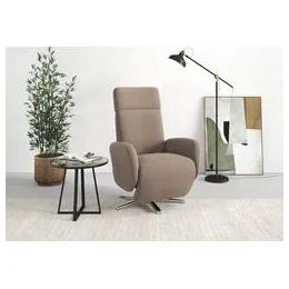 Sit & More TV-Sessel SIT & MORE "Grenoble, inkl. Kopfteilverstellung", grau (taupe), B:71cm H:110cm T:82cm, Sessel, wahlweise mit 2 Motoren, Akku & Aufstehhilfe