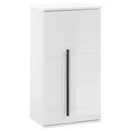 H&auml;ngeschrank Inosign "Cantara, Badschrank in Hochglanz Wei&szlig;, H&auml;ngeschrank im modernen Design", wei&szlig; (wei&szlig;, wei&szlig; hochglanz), B:45cm H:85cm T:35cm, FSC-zertifizierter Holzwerkstoff, MDF, Schr&auml;nke, H&auml;ngeschrank, mit schwarzen Griffen, ausreichend Stauraum