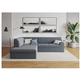 Ecksofa DOMO collection "Topper zeitlos elegant, kompakte Stellma&szlig;eL-Form", grau (dunkelgrau), B:237cm H:78cm T:200cm, Sofas, Ecksofa, mit Ottomane, wahlweise mit Schlaffunktion