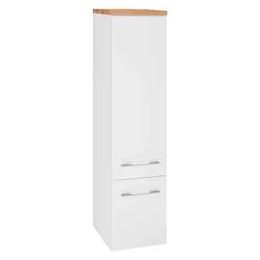 Midischrank Welltime "Davos", wei&szlig; (wei&szlig;, wei&szlig;, matt), B:30cm H:130cm T:35cm, Schr&auml;nke, Midischrank