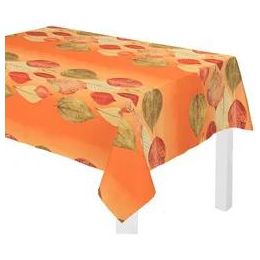 Tischdecke WIRTH "MAREK" Gr. 5, orange (terrakotta), B:130cm L:220cm, Polyester, Tischdecken, Tischdecke