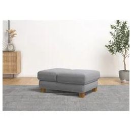 Polsterhocker Home Affaire "Dundee", grau (steel), B:75cm H:46cm T:109cm, Flachgewebe 100% Polyester, Hocker, Polsterhocker, mit Klappfunktion - wie ein Sessel nutzbar