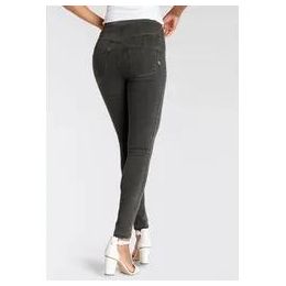 Jeansjeggings Arizona, Damen, Gr. 42, N-Gr, grau (grau washed), Denim/Jeans, Obermaterial: 63% Baumwolle, 32% Polyester, 5% Elasthan, Basic, skinny fit lang, Jeans, extra-eng geschnittene Beinform, hohe Leibh&ouml;he