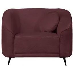 Sessel Home Affaire "Ashly", rot (weinrot), B:100cm H:81cm T:80cm, 93% Polyester, 6% Acryl, 1% Baumwolle, Sessel, Sessel, in 3 Bezugsvarianten, Boucl&eacute;, Samtoptik und Struktur weich.