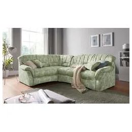 Ecksofa DOMO collection "Bahia, zeitlos und elegant, bequeme Armlehnen, L-Form", gr&uuml;n, B:256cm H:91cm T:200cm, Luxus-Microfaser (100% Polyester), mit Muster;Struktur (100% Polyester), Sofas, Ecksofa, Microfaser MELROSE, mocca