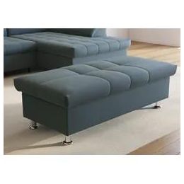 Hocker DOMO collection "Franzi", blau (eisblau), B:136cm H:43cm T:64cm, 100% Polyester, Hocker, Hocker mit Stauraum Polsterhocker, inklusive Stauraum