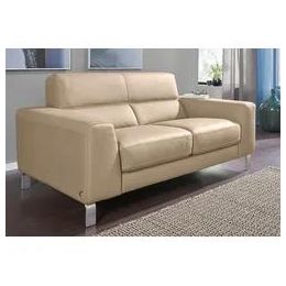 2-Sitzer Calia italia "Simon, erstklassiger Sitzkomfort und tolles Design", beige, B:172cm H:81cm T:94cm, Leder BULL;Leder SORRENTO, Sofas, in zwei Lederqualit&auml;ten