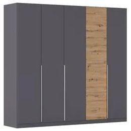 Dreht&uuml;renschrank Rauch "Kleiderschrank Schrank Garderobe W&auml;scheschrank Schlafzimmer BELLEZZA", grau (graumetallic, eiche artisan), B:226cm H:210cm T:54cm, Holzwerkstoff, Schr&auml;nke, Kleiderschrank Dreht&uuml;renschrank, inkl. Schubkasteneinsatz, W&auml;scheeinteilung und weiterem Zubeh&ouml;r