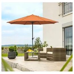 Sonnenschirm Schneider SCHIRME "Adria", orange (terracotta), Obermaterial: 100% Polyester, Standschirme, ohne Schirmst&auml;nder