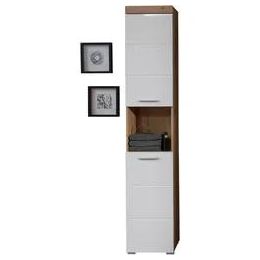 Welltime "Avena" Badschrank mit 2 T&uuml;ren & 1 Fach - (B/T/H) 37/31/190 cm