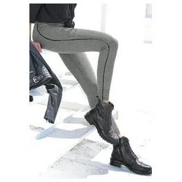 Leggings Lascana, Damen, Gr. 36/38, N-Gr, schwarz-wei&szlig; (schwarz, wei&szlig;), Strick, Obermaterial: 67% Polyester, 31% Viskose, 2% Elasthan, gemustert, figurbetont lang, Hosen Leggings, mit Pepita Muster