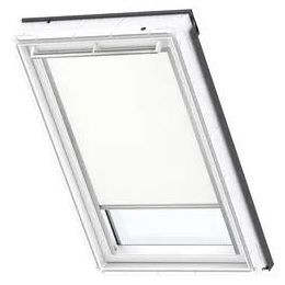Verdunklungsrollo Velux "DKL SK08 1025S", wei&szlig;, SK08, Aluminium, Polyester, Rollos, Verdunklungsrollo, alufarbene F&uuml;hrungsschienen & Griffleiste