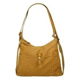 Shopper Samantha Look, Damen, Gr. B/H/T: 34cm x 32cm x 8cm onesize, gelb, Leder, Taschen Shopper, echt Leder, Made in Italy