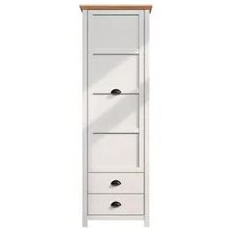 Garderobenschrank Home Affaire "Herzwill", grau, B:65cm H:201cm T:41cm, FSC-zertifizierter Holzwerkstoff, Schr&auml;nke, Garderobenschrank, Kleiderschrank, grau, Eiche, Kleiderstange, B/H/T ca.: 65/201/41 cm
