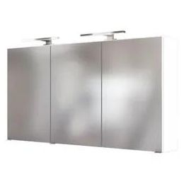 Spiegelschrank Welltime "Baabe", wei&szlig;, B:120cm H:64cm T:20cm, Holzwerkstoff, Schr&auml;nke, Spiegelschrank, 120 cm breit, inkl. Beleuchtung, Schalter und Steckdose